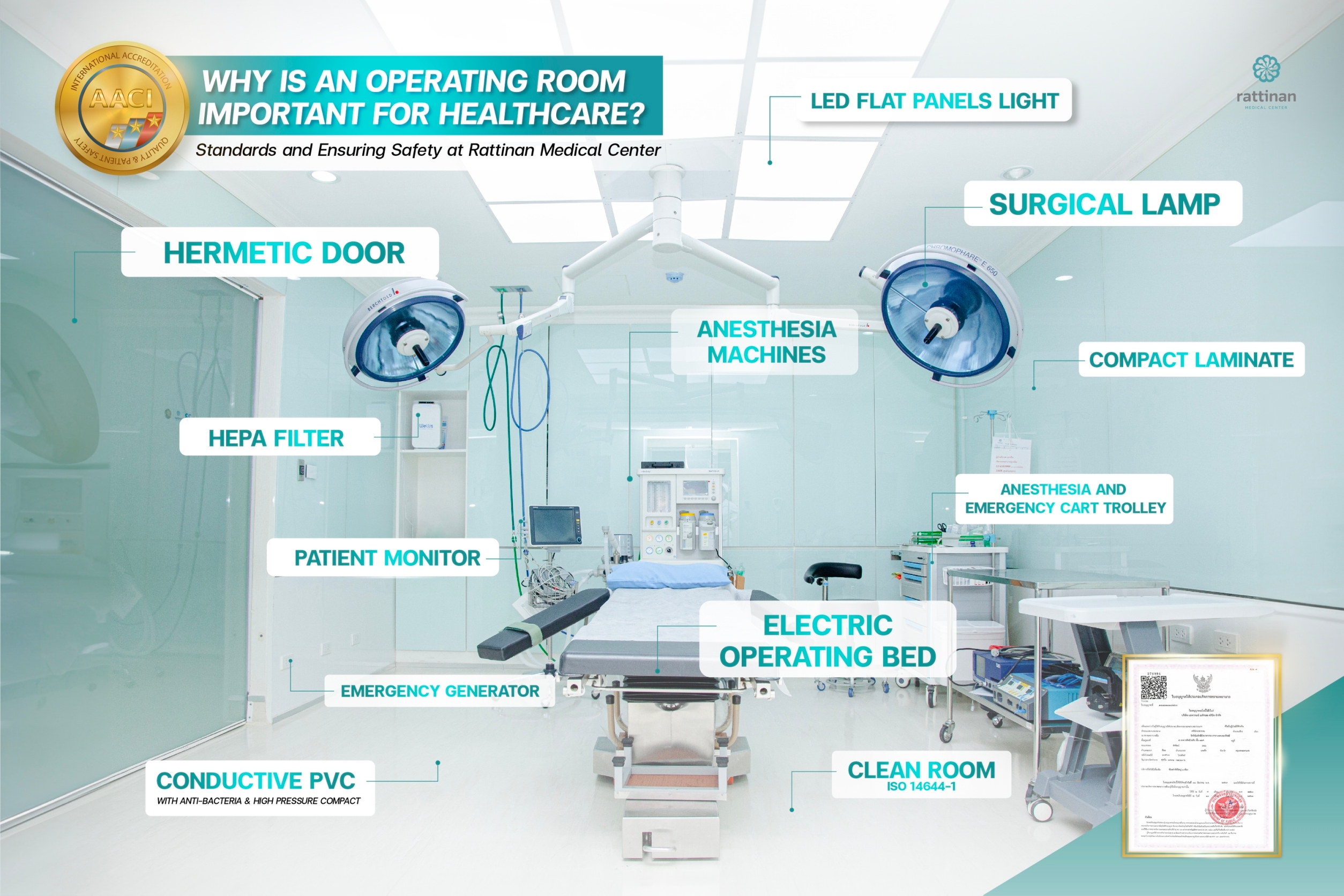 Rattinan Medical Center's AACI-Standard Operating Rooms | Rattinan Clinic